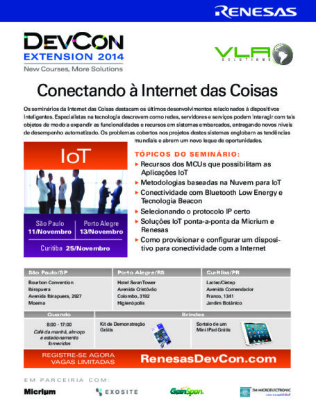 Renesas DevCon Extension 2014 - Conectando à Internet das Coisas
