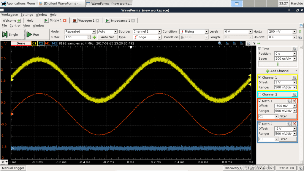 Nova versão do Waveforms para Analog Discovery - Embarcados