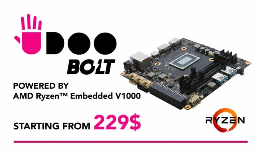 UDOO BOLT: Primeira SBC para makers com o SoC AMD Ryzen V1000