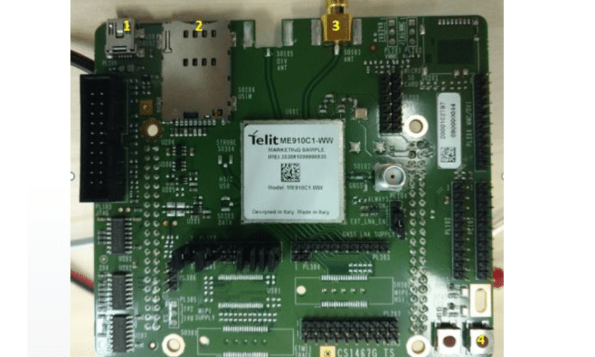 Guia rápido de uso da placa interface ME910C1-WW - Embarcados