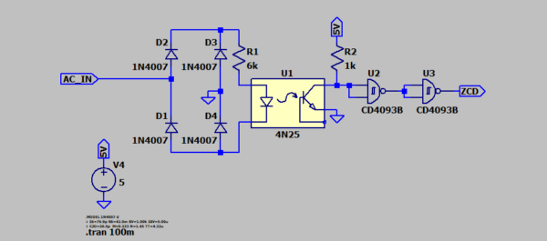 Subcircuito 'Zero Crossing Detector' - Embarcados