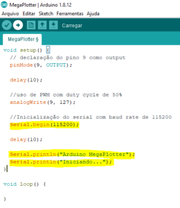 Funcionalidades de Osciloscópio com Plotter Serial no Arduino Mega