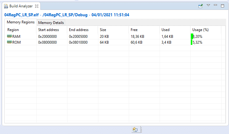 Memória do Microcontrolador STM32F103C8T6 - Embarcados