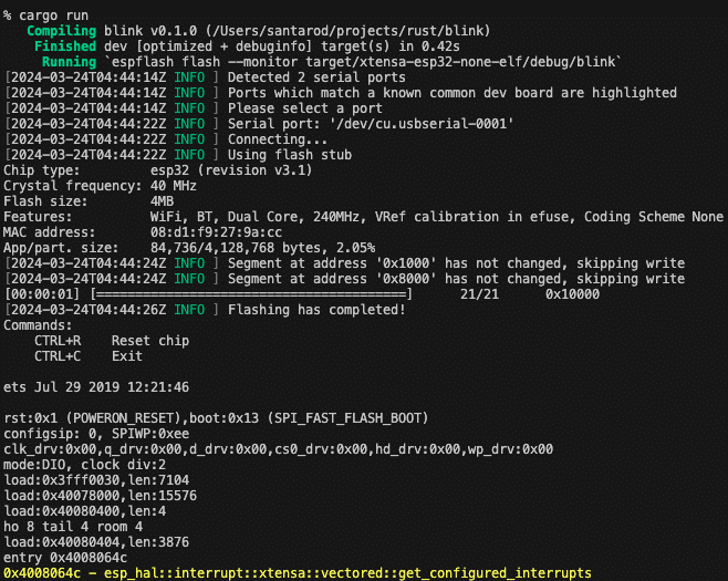 Rust: Primeiros passos no ESP32