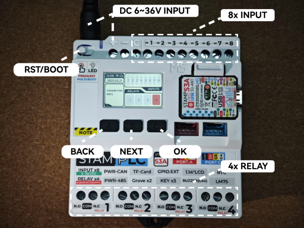 StamPLC - Controlador Lógico Programável (PLC) da M5Stack