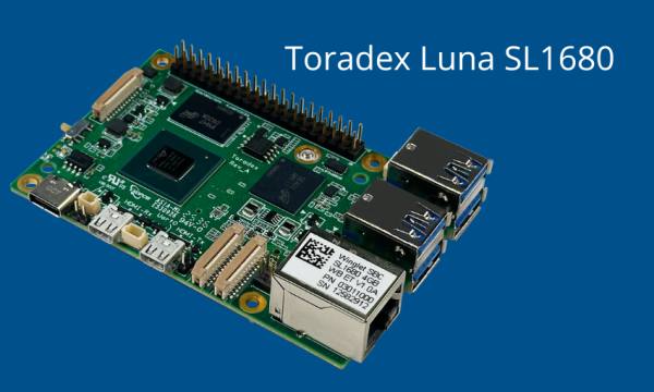 Toradex Luna SL1680 SBC com SoC Synaptics SL1680